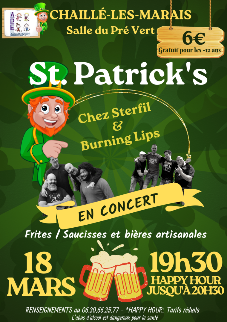Affiche St Patrick 2023 – Chaillé les Marais